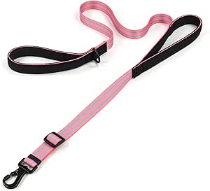 Amazon.com : Tiffpaws Adjustable Double Handle Dog Leash, Dual Soft ...