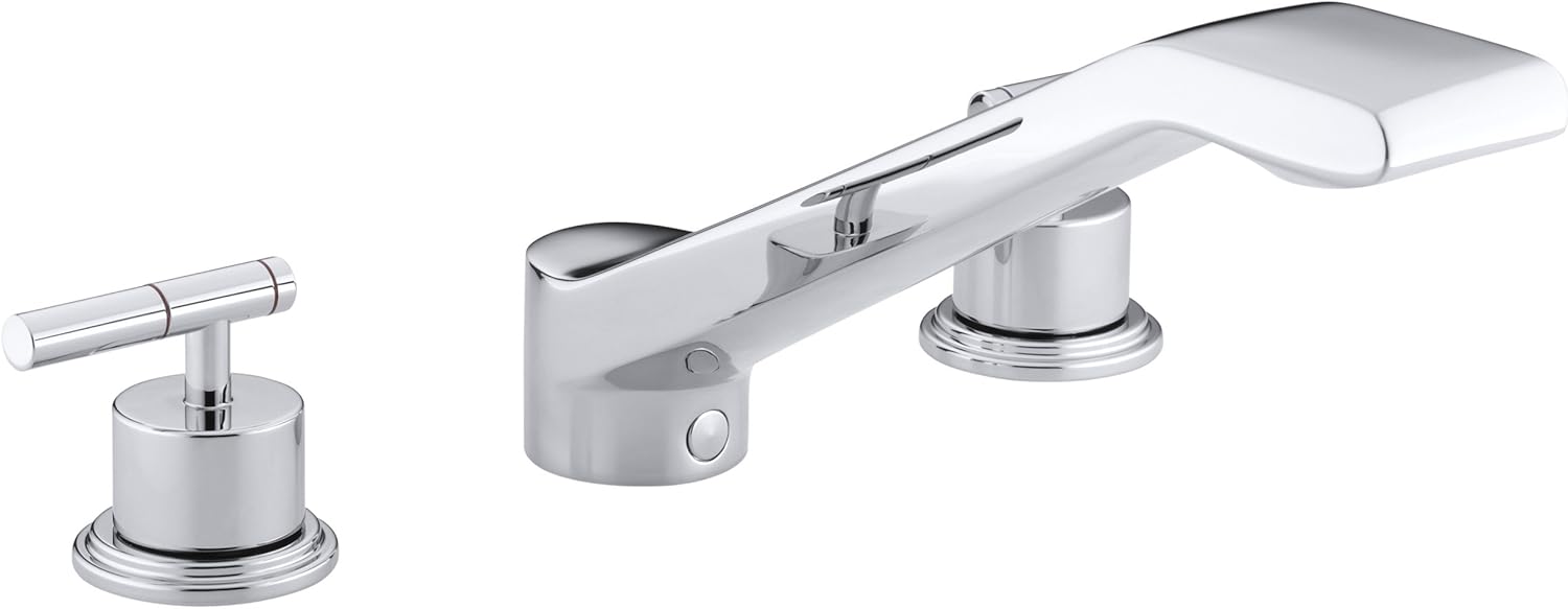 Kohler K-T8230-4-CP Taboret Deck-Mount High-Flow Bath Faucet Trim ...