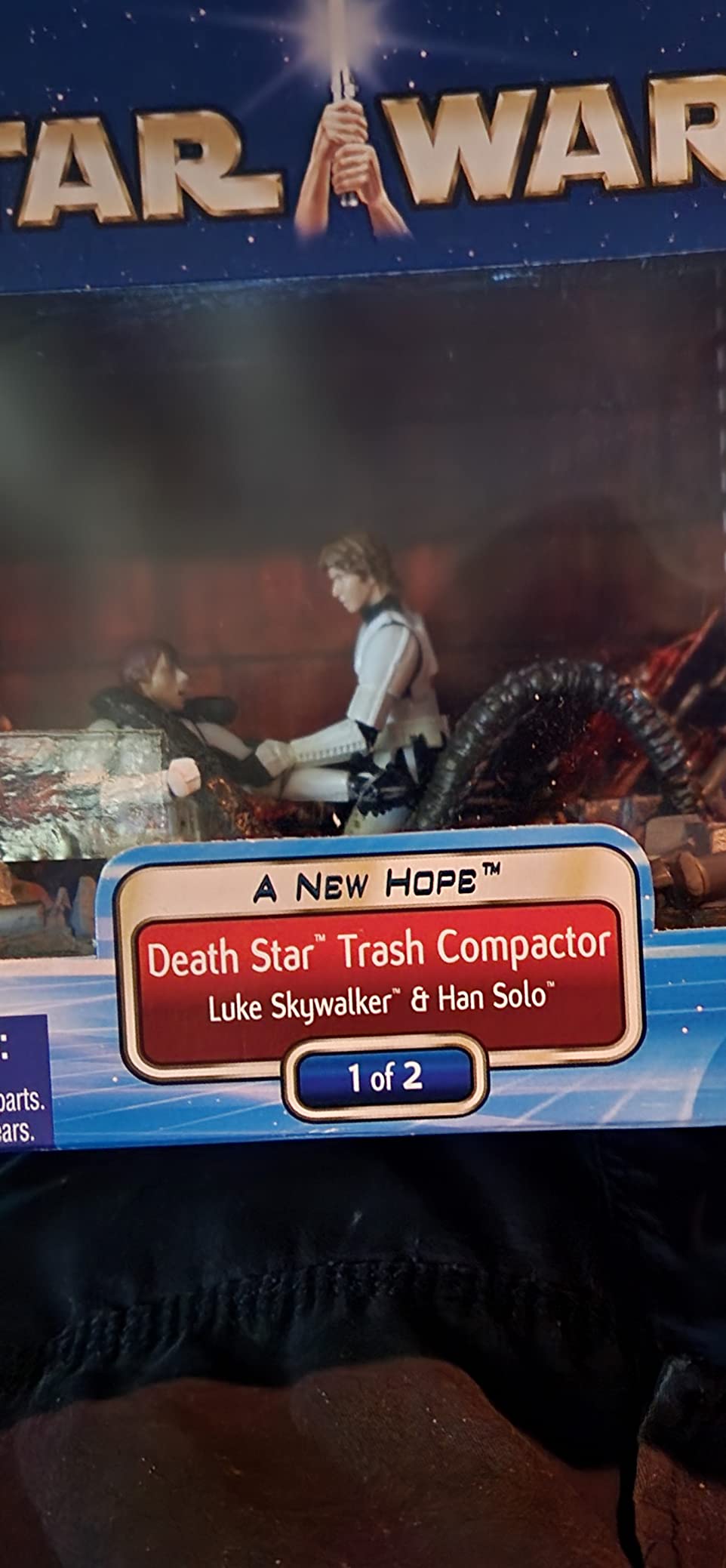 Amazon.com: STAR WARS Death Star Trsh Compactor Luke Skywalker and Han ...