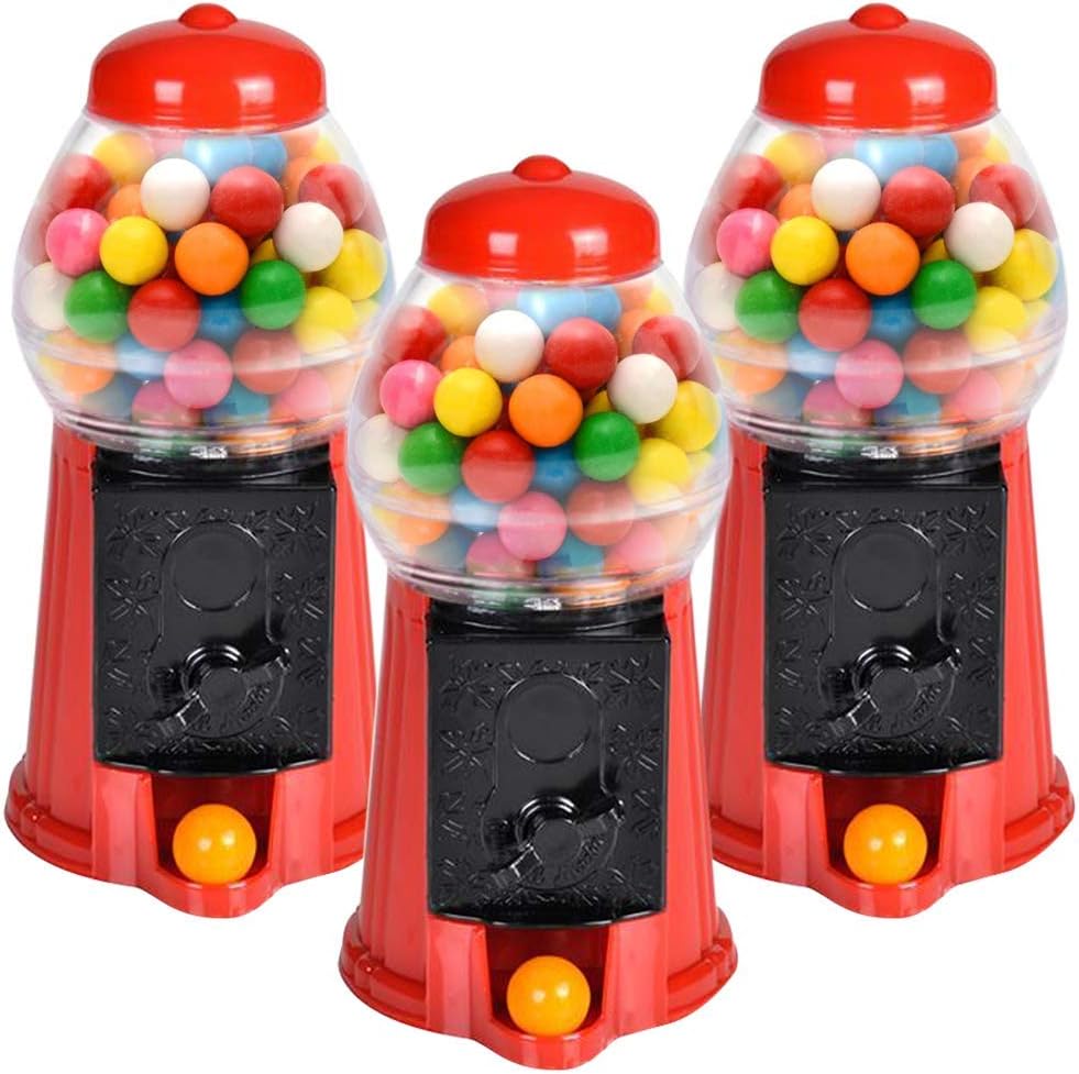 Amazon.com : Gumball Machines - Pack of 6 - Mini 5” Plastic – Small Set ...