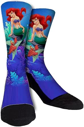 Amazon.com: Just Sockz Little Mermaid Socks X-Large : Clothing, Shoes ...