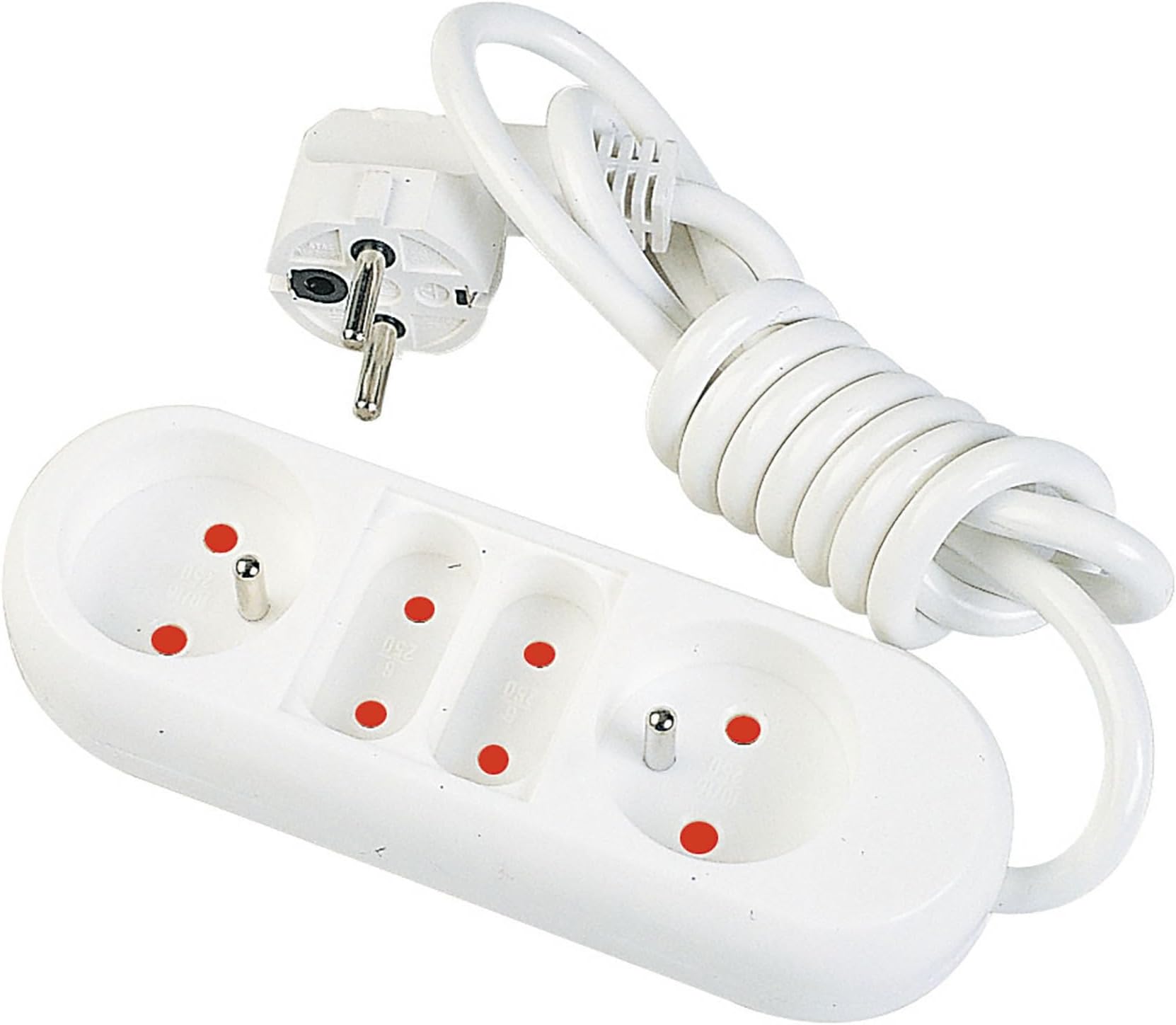 Bloc multiprise 4x 6A + 3x 16A Blanc - Zenitech : Amazon.fr: Bricolage