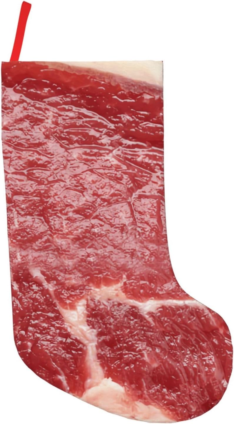 Amazon.com: ZIAYQWP Beef Meat Christmas Stockings Large 18" Xmas ...
