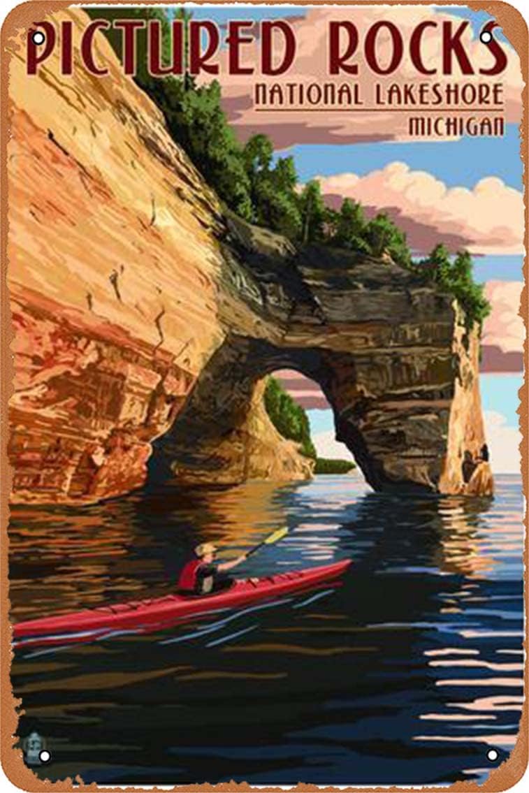 Amazon.com: Metal Tin Sign Pictured Rocks National Lakeshore, Michigan ...