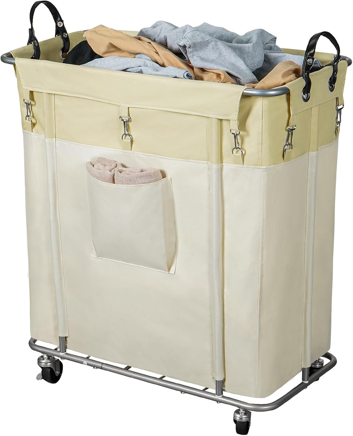 Amazon.com: Snughome Large Rolling Laundry Hamper, 240L Industrial ...
