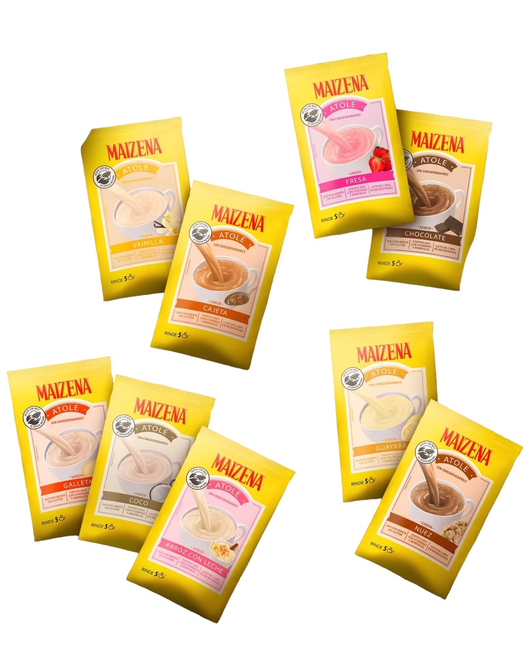 Amazon.com: Maizena Pack de 9 piezas diferentes sabores | Mexicana ...