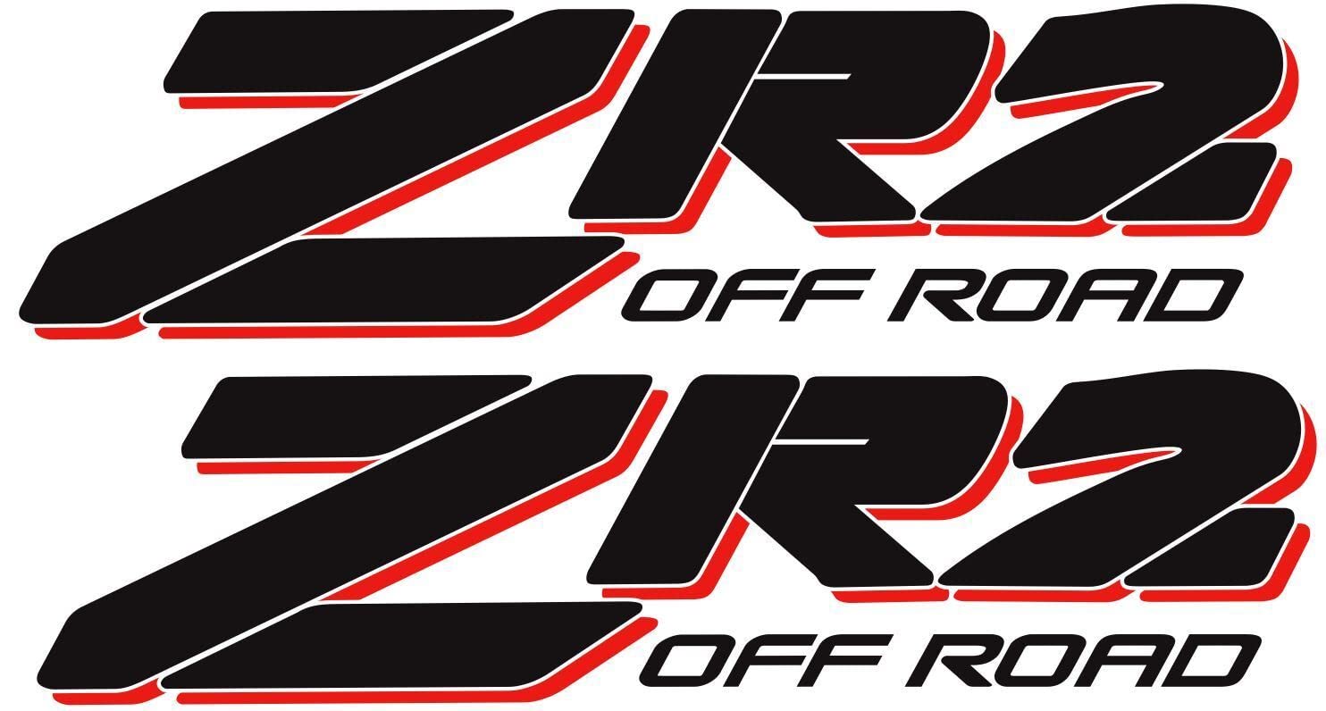 Zr2 Decals Vehicle Graphics Car Decals & Stickers ZR2 Off Road Red