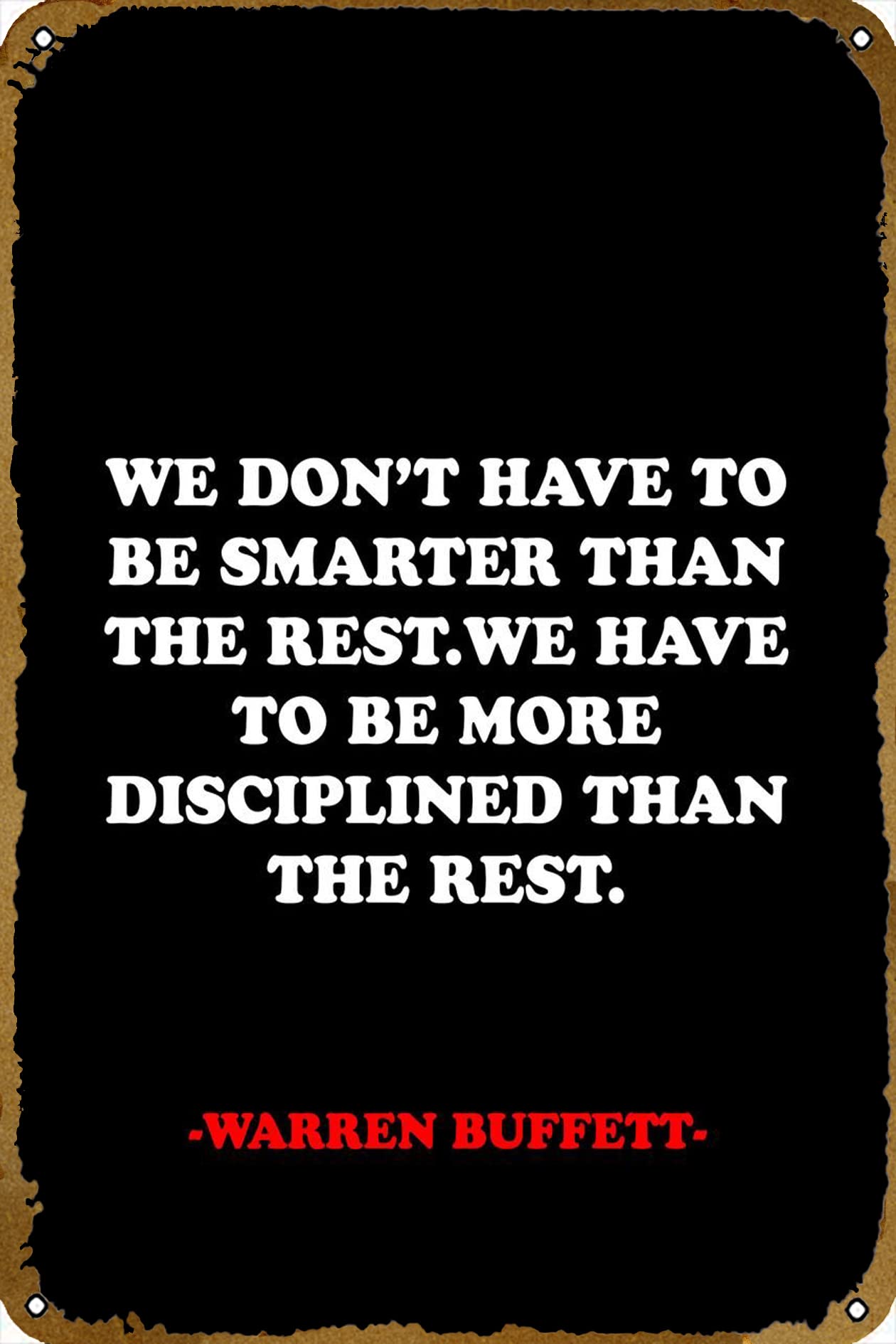 Amazon.com : Warren Buffett Poster Retro Metal Tin Vintage Sign 12 X 8 ...