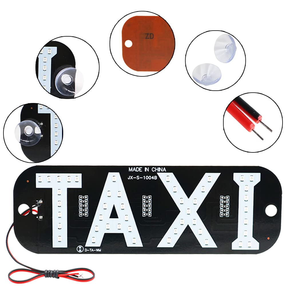 12V Cab Indicator 12V LED Taxi Roof Sign Light - Waterproof Cab ...