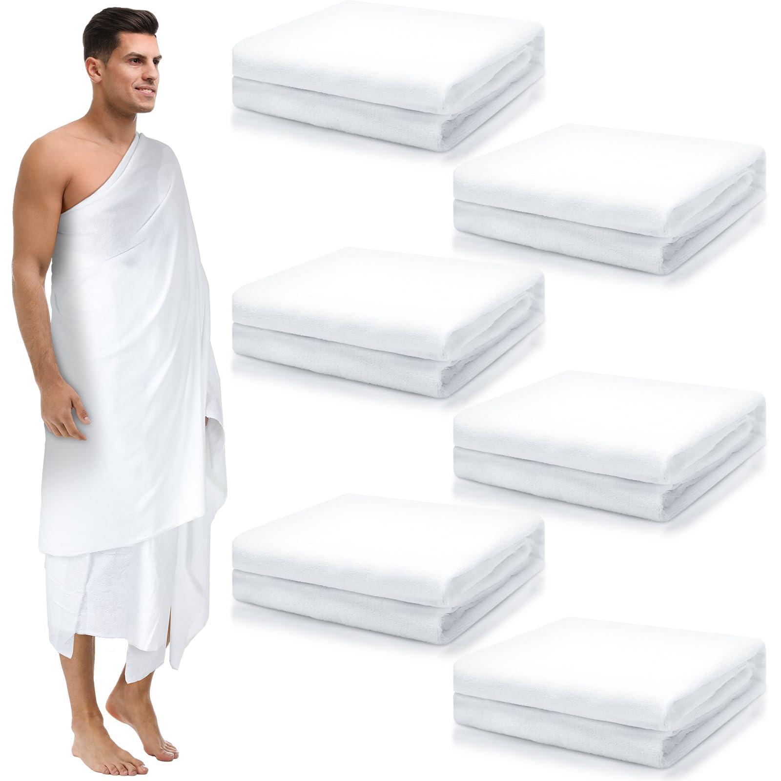 Amazon.com: Suhine 6 Pcs Ahram Ihram Ehram for Hajj and Umrah Islamic ...
