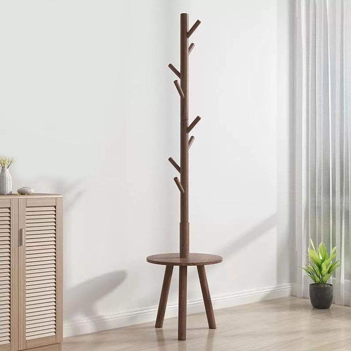 Perchero Moderno en Forma de Árbol 172cm, Perchero de pie, 8 Ganchos y ...