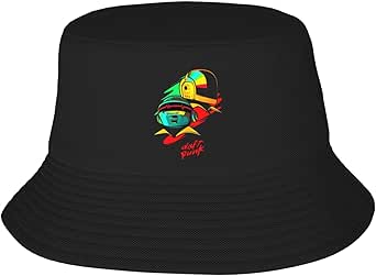 Daft Music and Punk Bucket Hat Unisex Printed Reversible Fisherman Cap ...