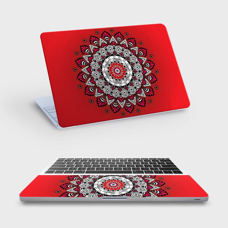 Yuckquee Mandala Art Full Body Vinyl Laptop Skin for 14 Inches Laptops ...