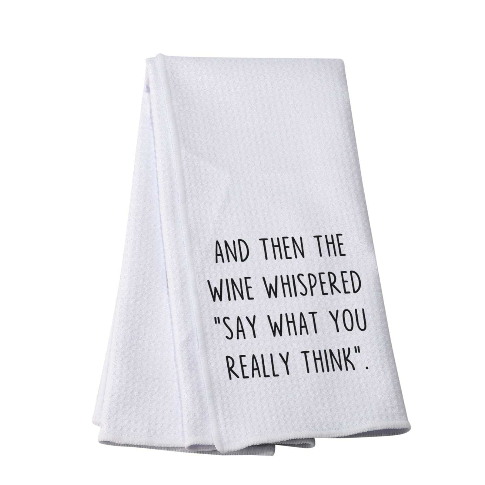 Amazon.com: PWHAOO Funny Saying Kitchen Towel and Then The Wine ...