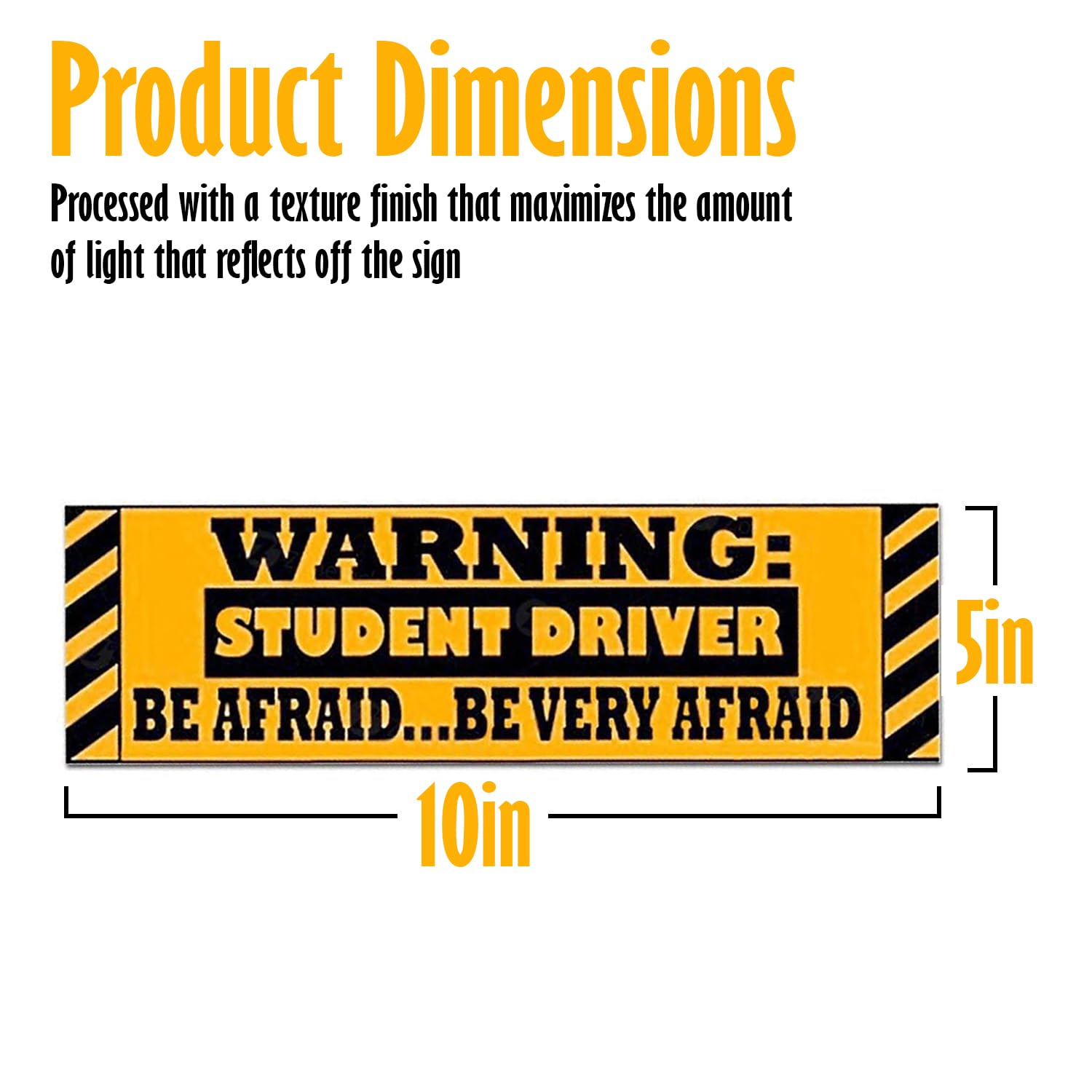 Snapklik.com : Zone Tech Student Driver Magnetic Sticker - Warning ...