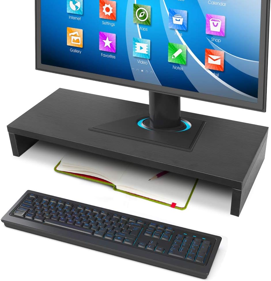 Ttap Oak Wood Monitor Stand / TV Desk Stand / PC Monitor Riser / Desk ...