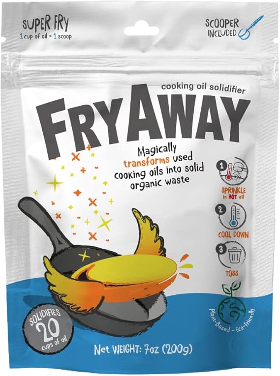 Amazon.com: FryAway Super Fry Waste Cooking Oil Solidifier Powder, 100% ...