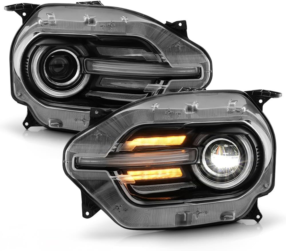 Amazon.com: VIPMOTOZ [Factory Style] LED Black Bezel Clear Len ...