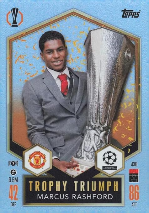 Generic Marcus Rashford Trophy Triumph Trading Card, Red and White ...