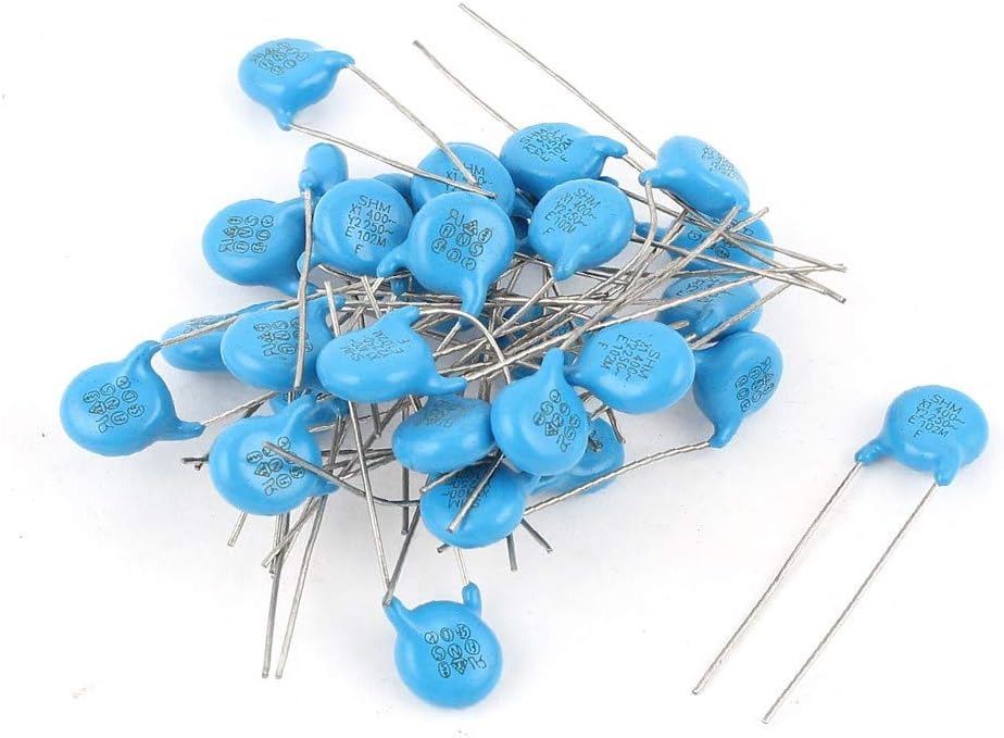Amazon.com: LABDIP 30Pcs Blue High Voltage Ceramic Disc Capacitor 250V ...