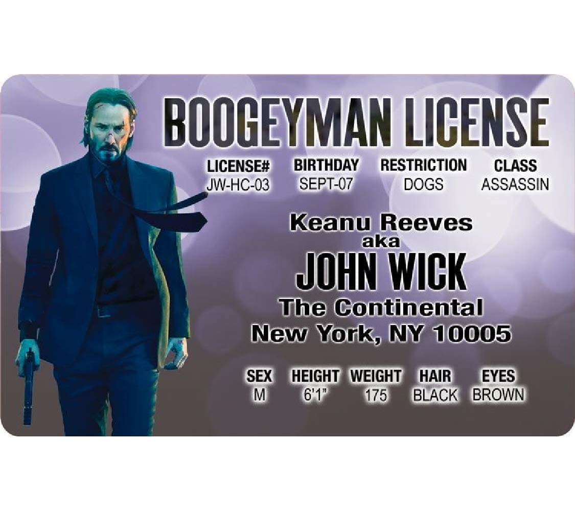 Amazon.com: Signs 4 Fun Parody ID | John Wick ID | Fake ID Novelty Card ...