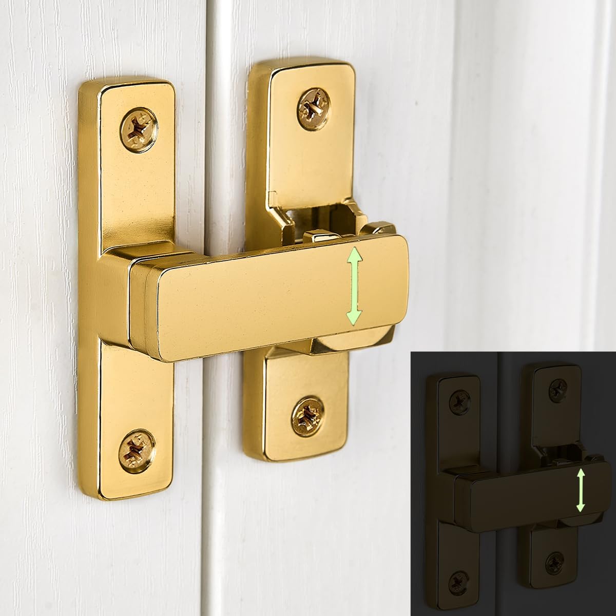 Amazon.com: INIRET Barn Door Latches,90/180 Degree Gate Lock,Zinc Alloy ...