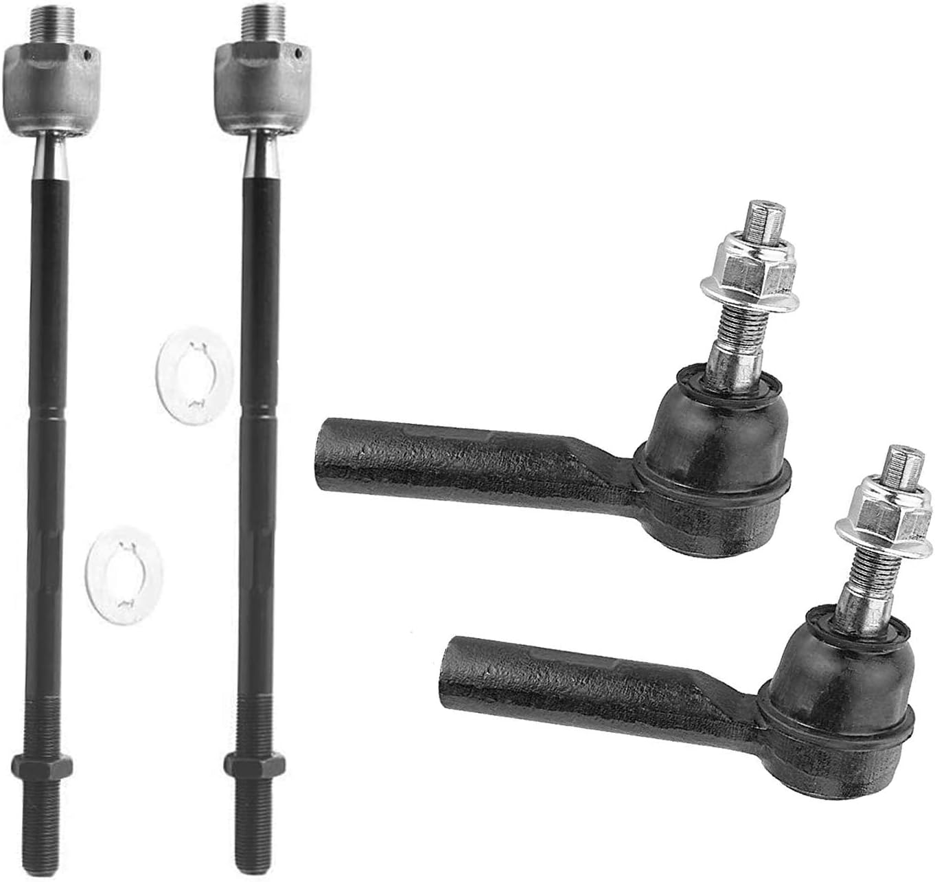 Amazon.com: 4PC Front Inner/Outer Tie Rod Ends for 2005-2010 Chrysler ...