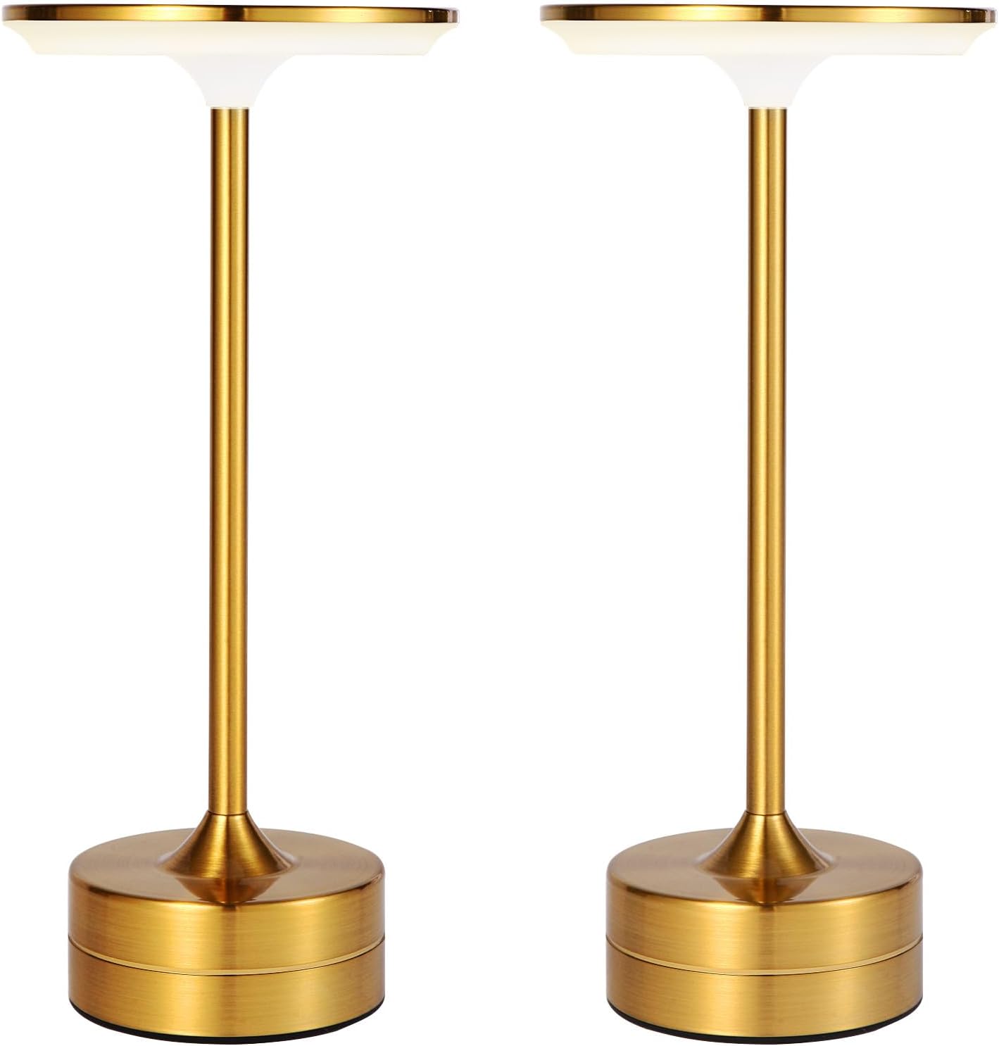 ShangKyun Cordless Table Lamp Rechargeable 2Pack,6000mAh Battery ...