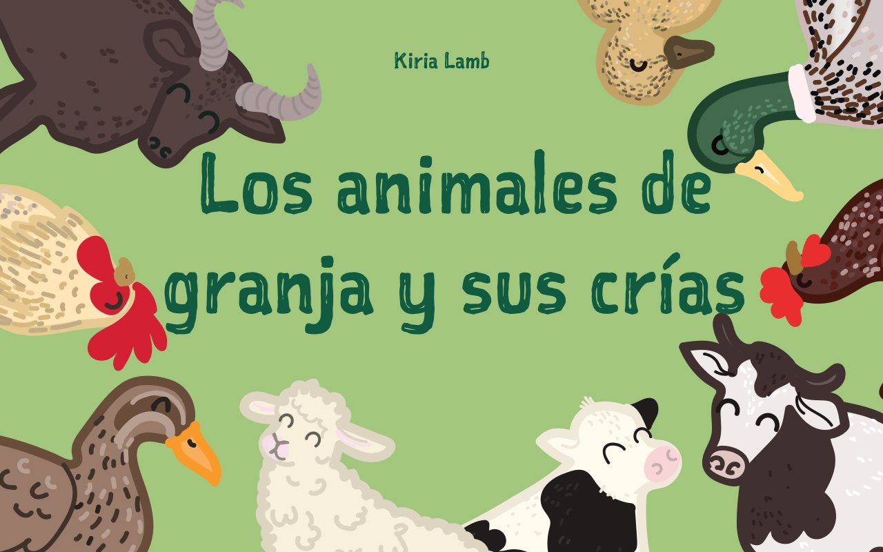 Libros para niños: "Los animales de granja y sus crías" (Spanish ...