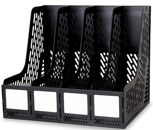 Cyrox Desk Organizer Holder Basket Stand | 4 Tier Plastic File Holder ...