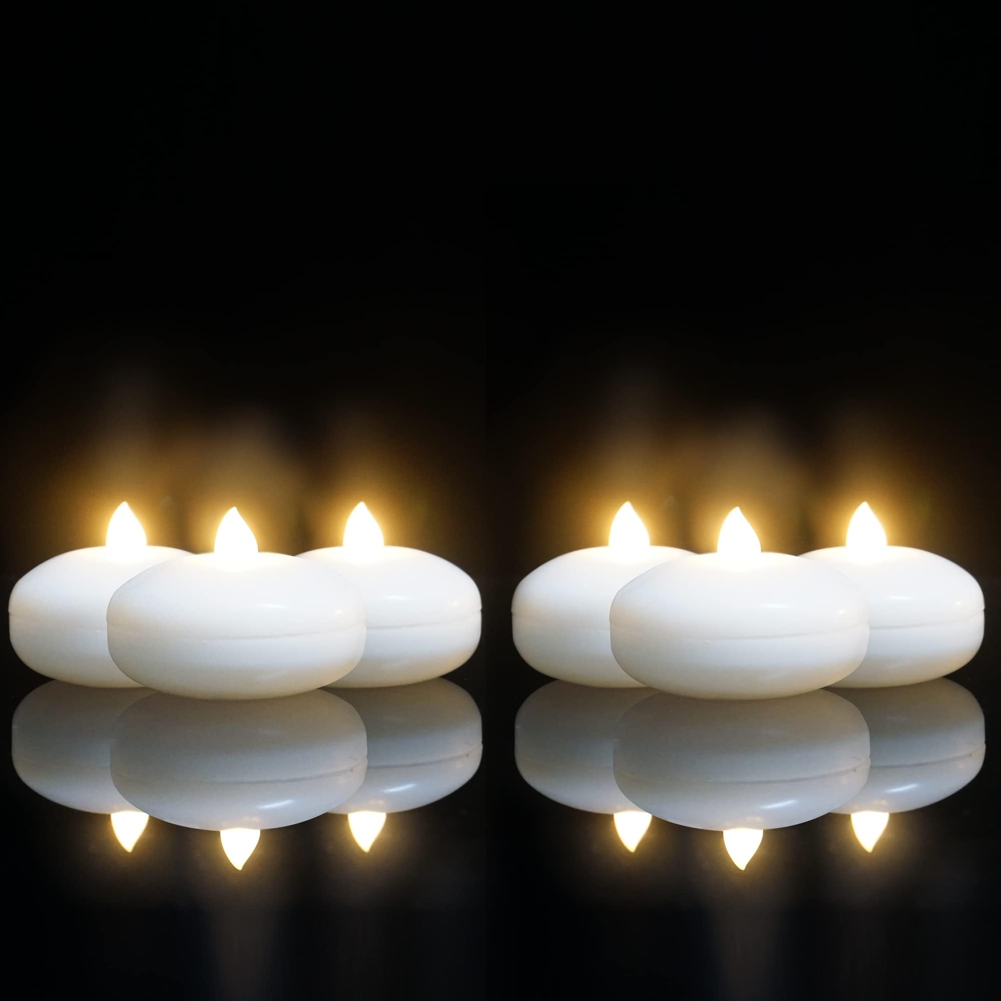 Amazon.com: Waterproof Flameless Floating Candle Battery Operated ...