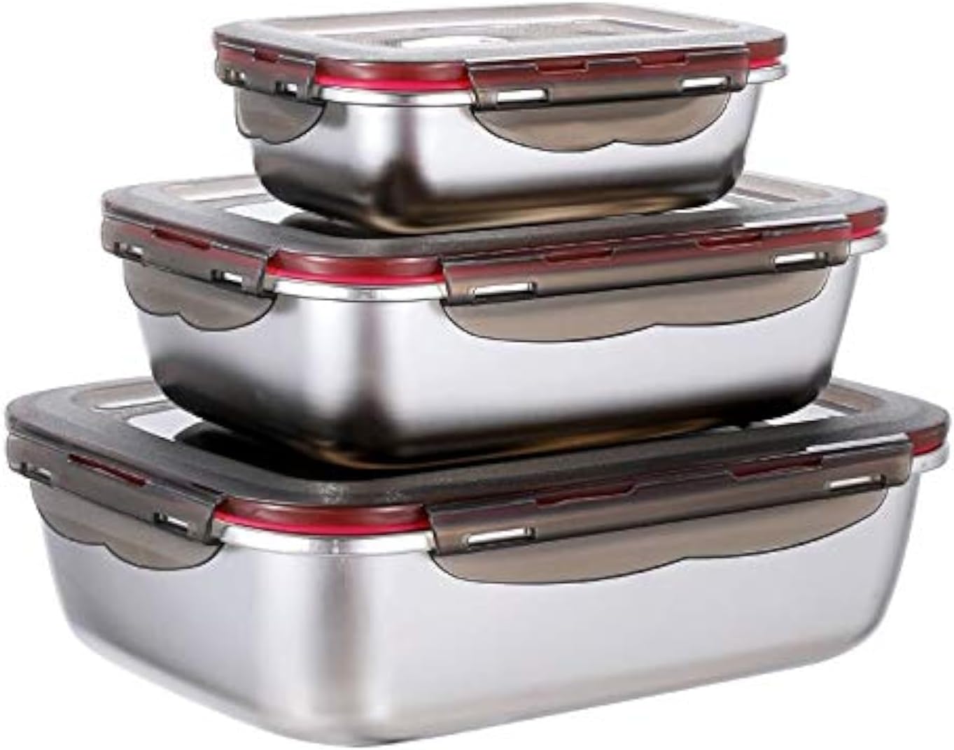 Amazon.com: MAOYUAN 3 Pieces Stainless Steel Food Storage Container ...