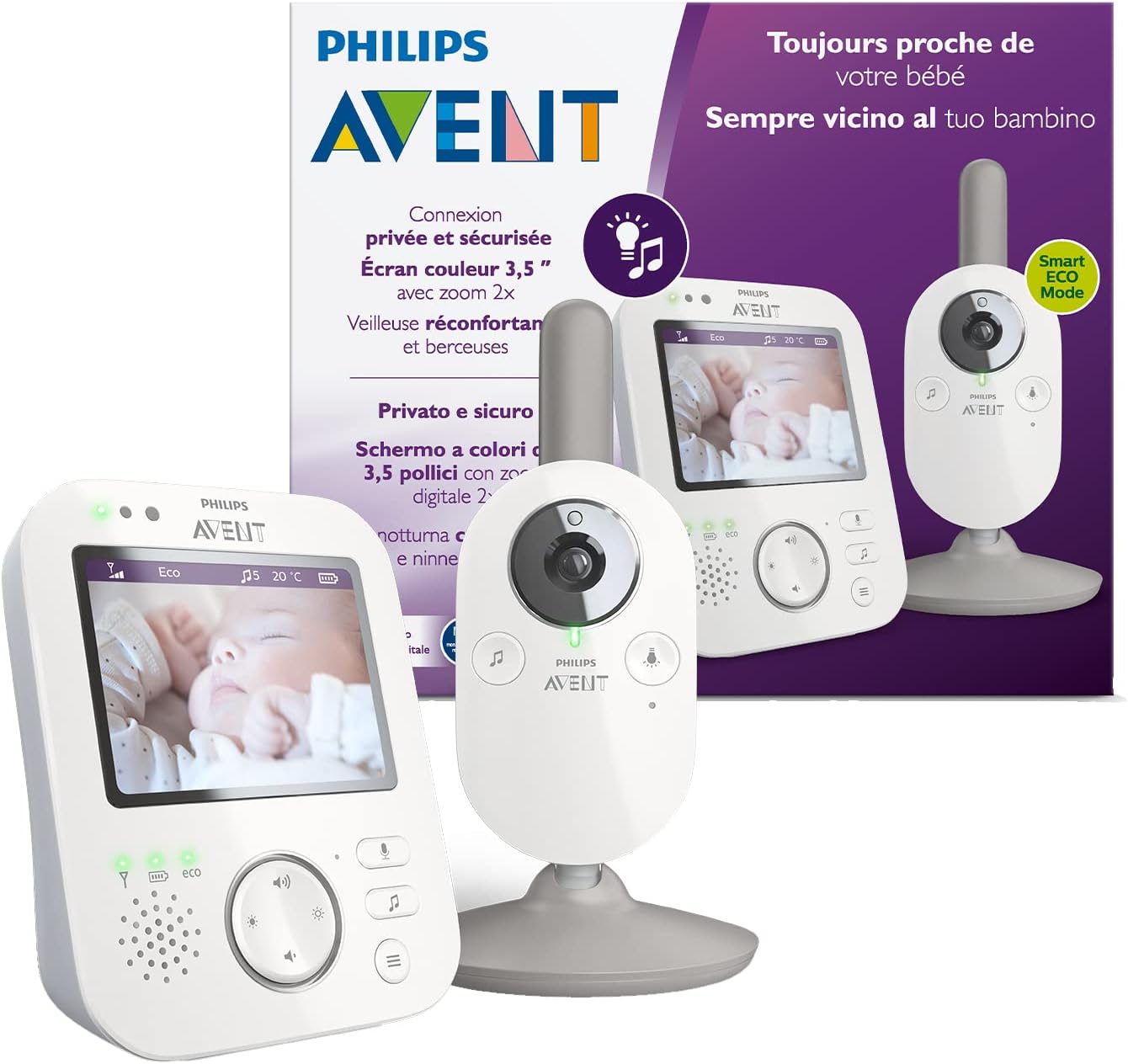 Amazon.com: PHILIPS Avent Digital Baby Monitor with Camera and Audio, 3 ...