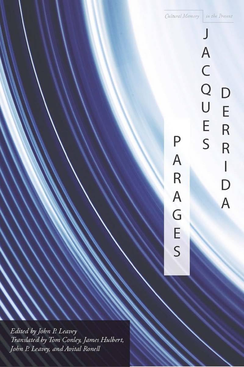 Parages (Cultural Memory in the Present): Derrida, Jacques, Leavey ...