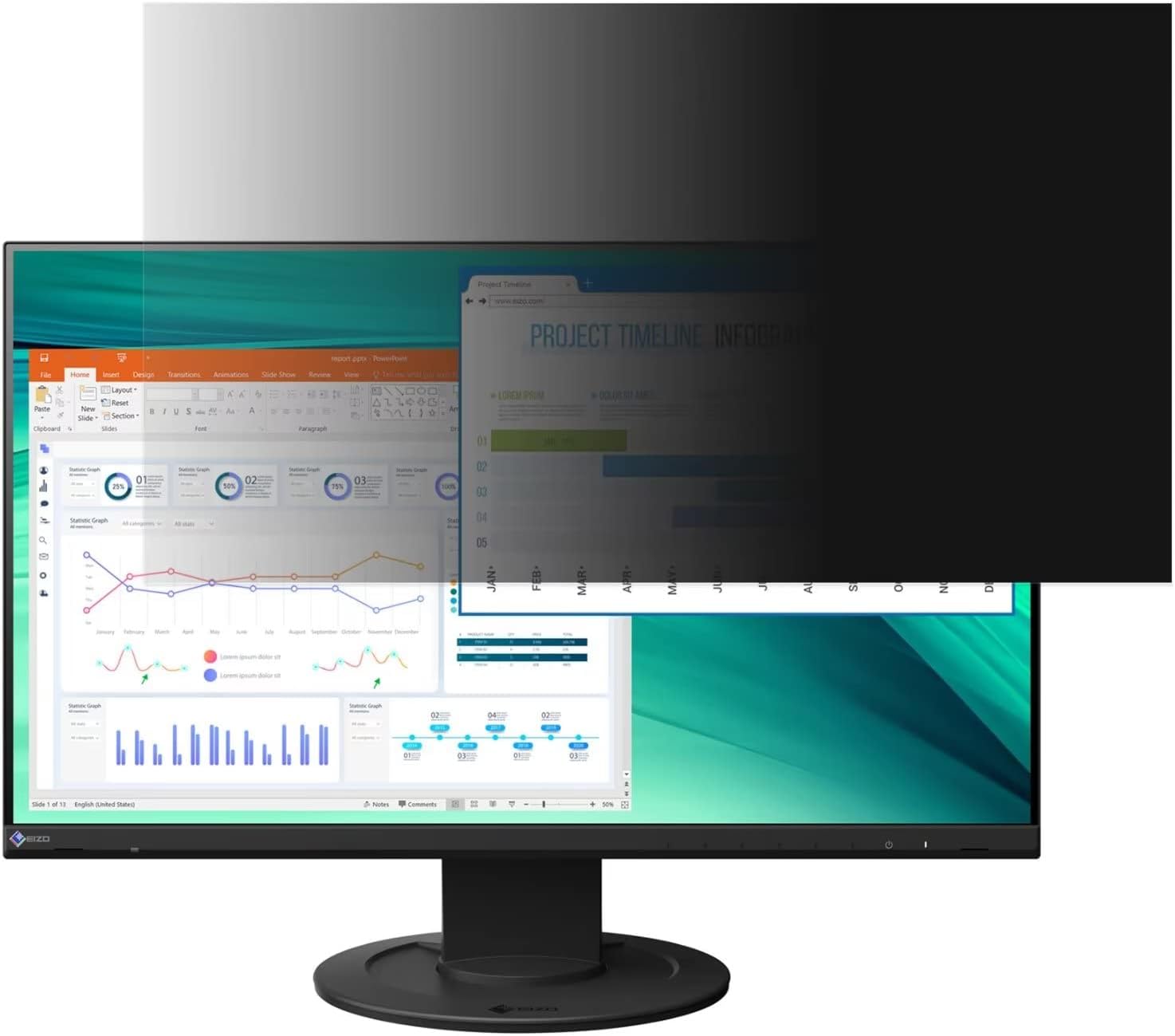 Amazon | EIZO FlexScan EV2460-BK 23.8インチプライバシーフィルター 覗き見防止フィルター ブルーライト ...
