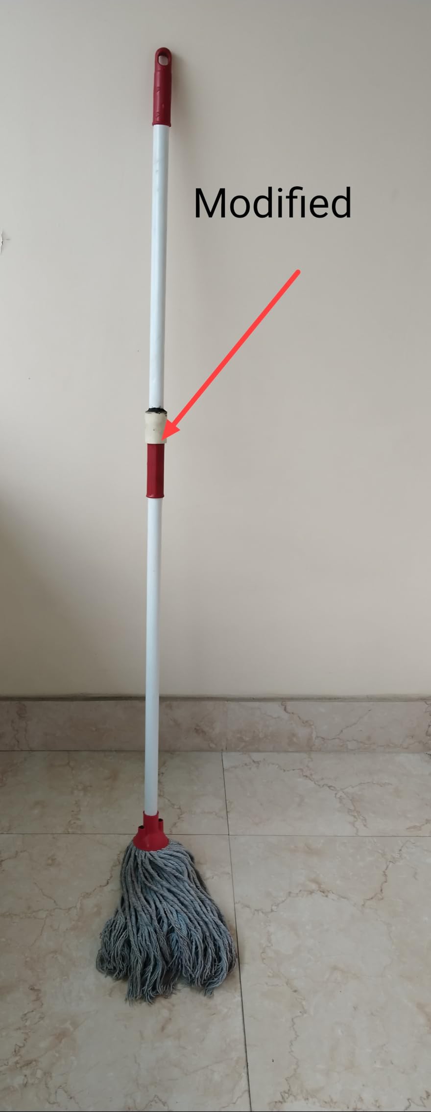 Marian® Red Mop Stick for Floor Cleaning 300gm with Set of Two Refill ...