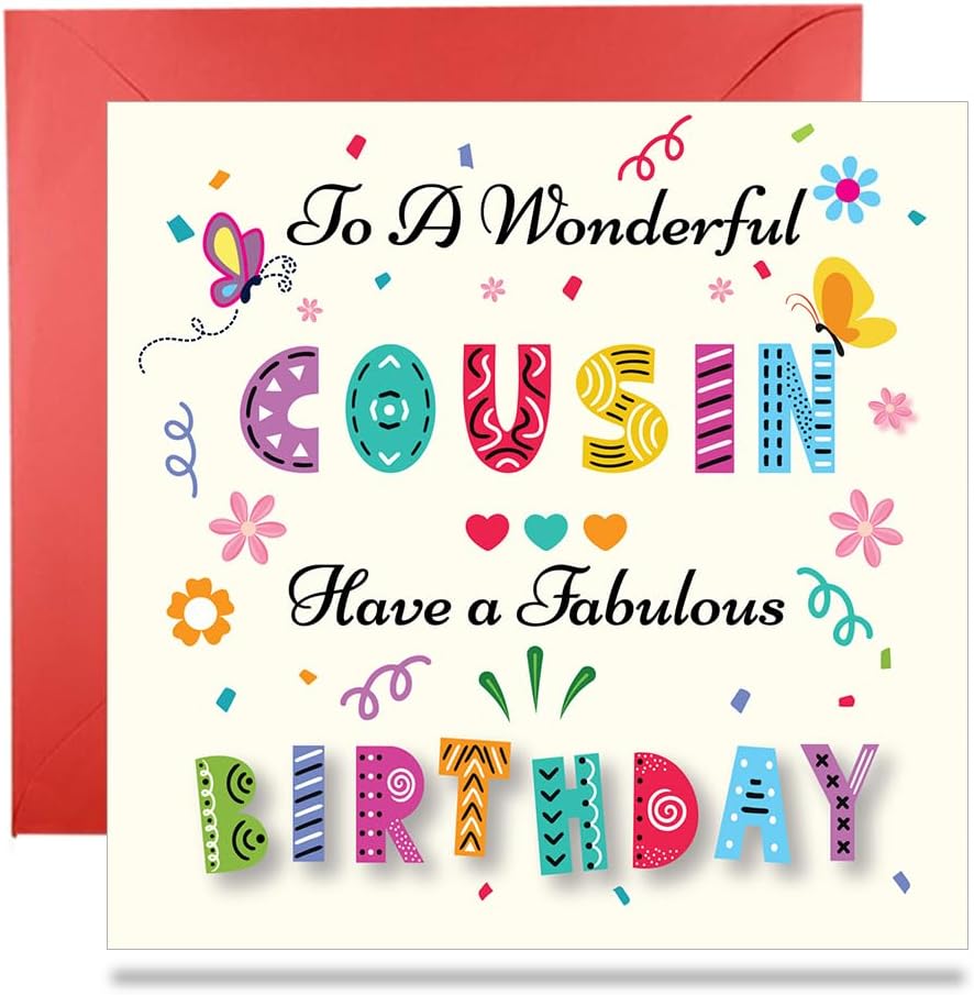 Papa Prints Cousin Birthday Cards for Women Cousin Birthday Card Female ...