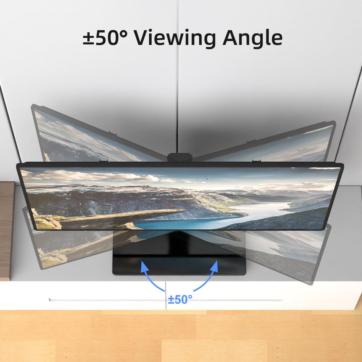 Snapklik.com : Suptek Universal Swivel Table Top TV Stand For 26-55 ...
