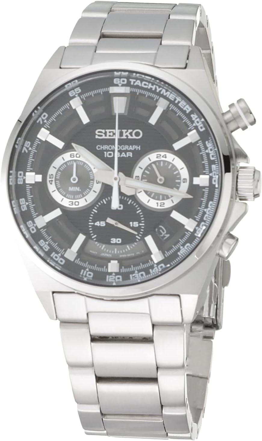 Reloj Seiko Cronografo Caballero SSB397P1 Negro con Acero : Amazon.com ...