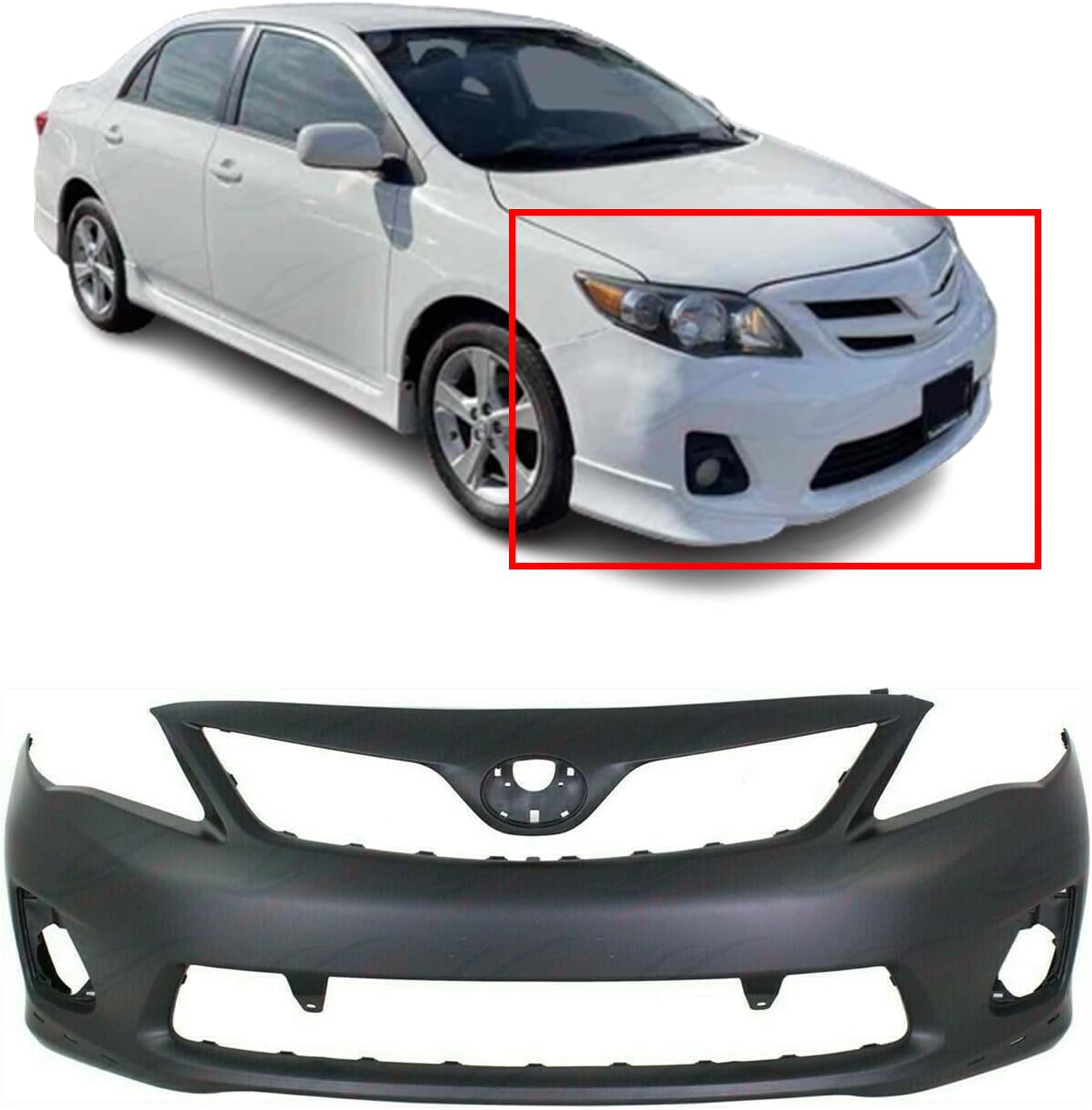 Amazon.com: FitParts Compatible With Front Bumper Cover 2011-2013 ...