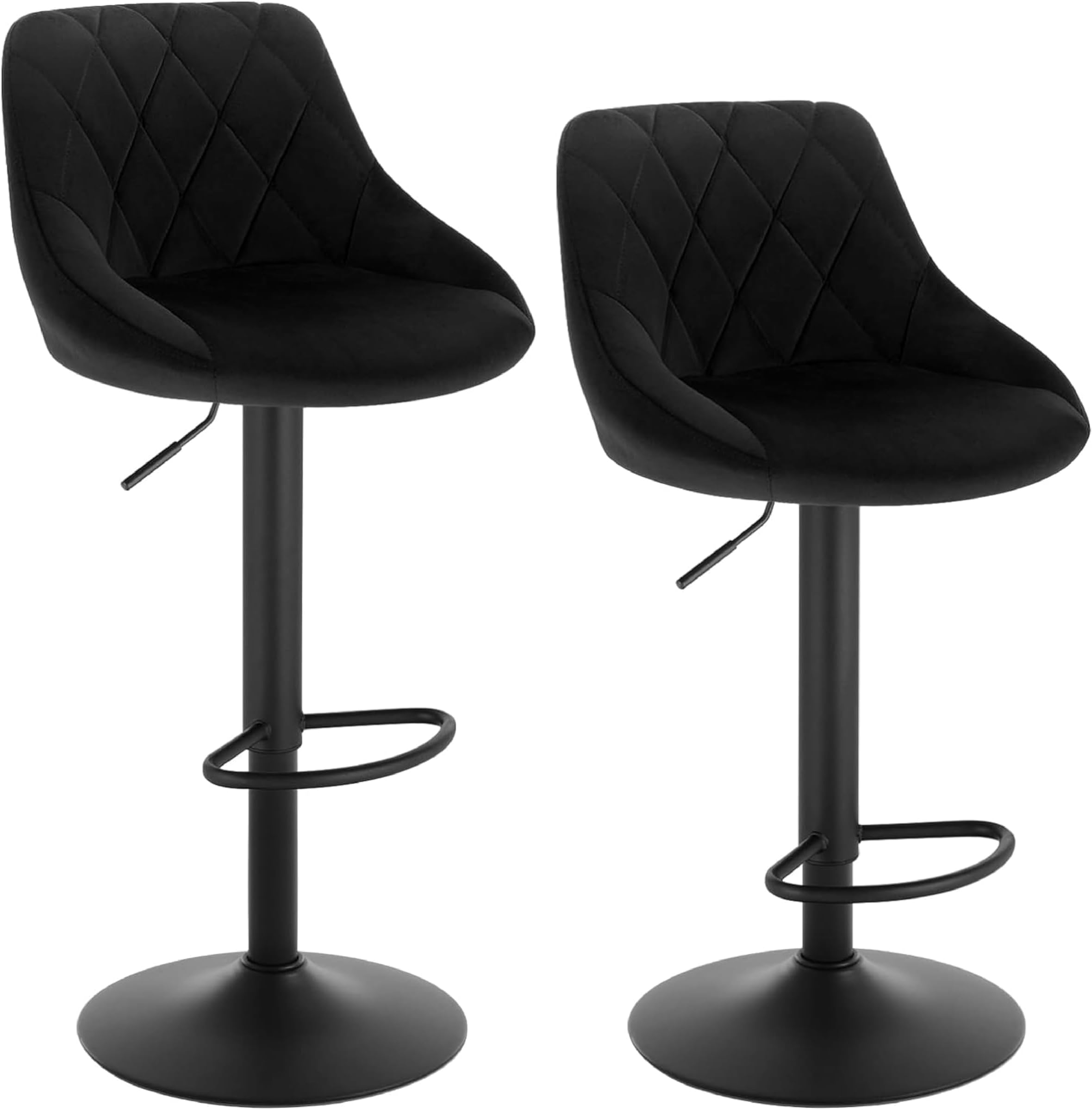 WOLTU Bar Stools Black Bar Chairs Breakfast Dining Stools for Kitchen ...