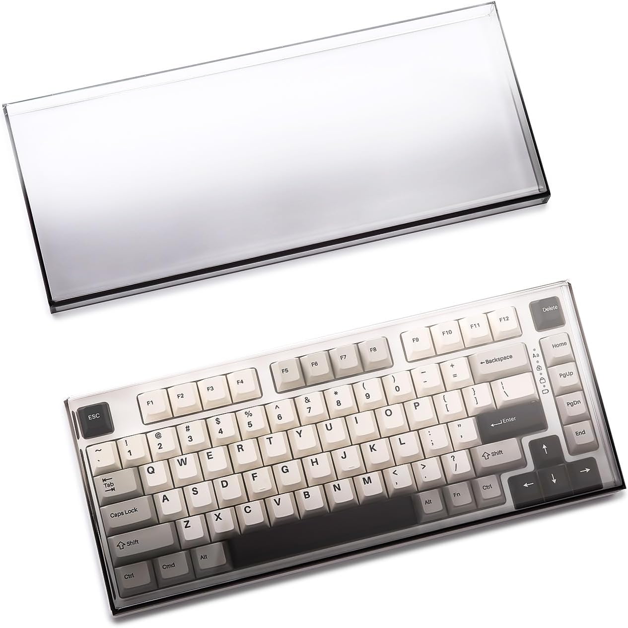 YUNZII Acrylic Keyboard Cover Protector, Gradient Clear Keyboard Cover ...