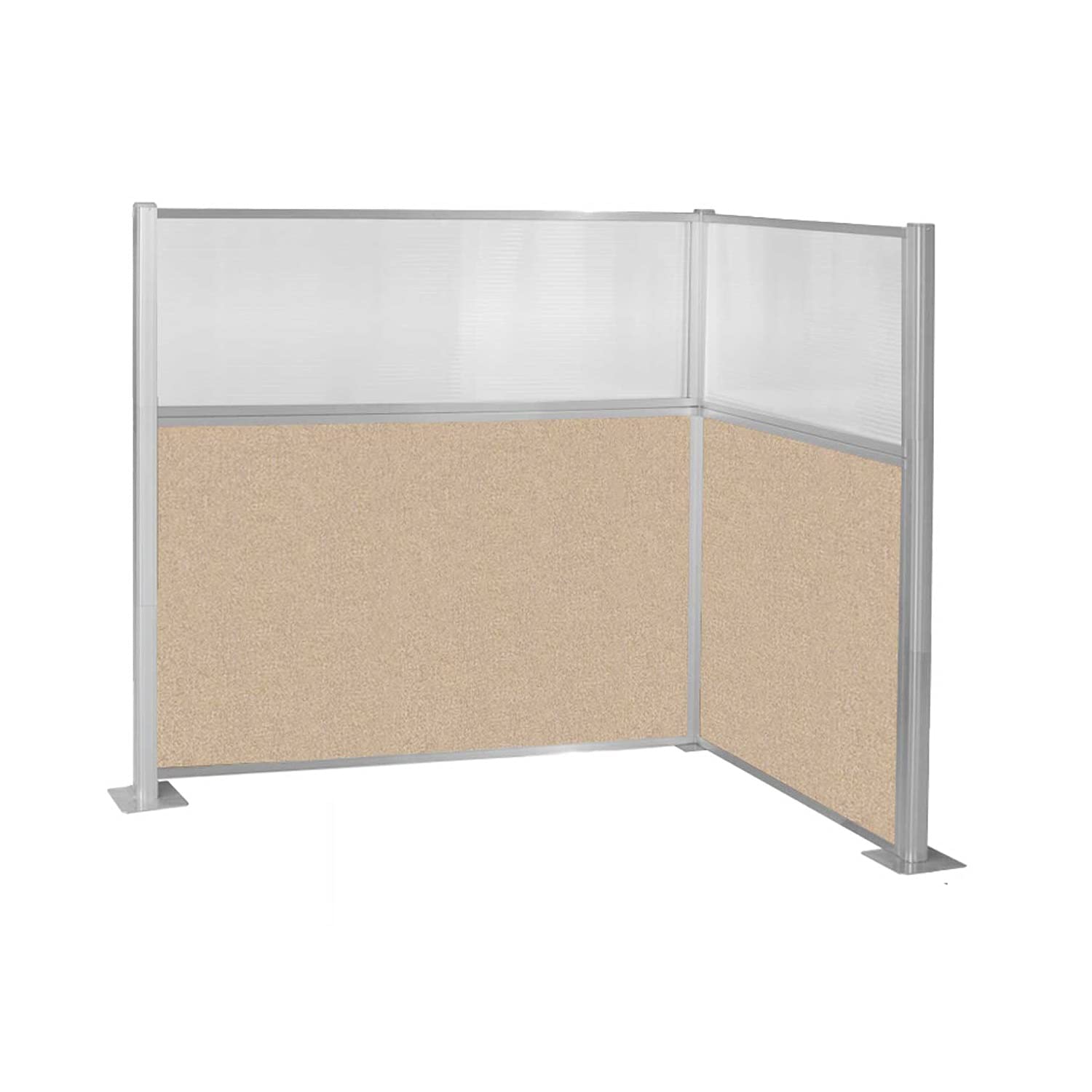 Buy VERSARE Hush Panel Cubicle Kit 6' x 4' “L” Shape | W/Fluted Poly ...