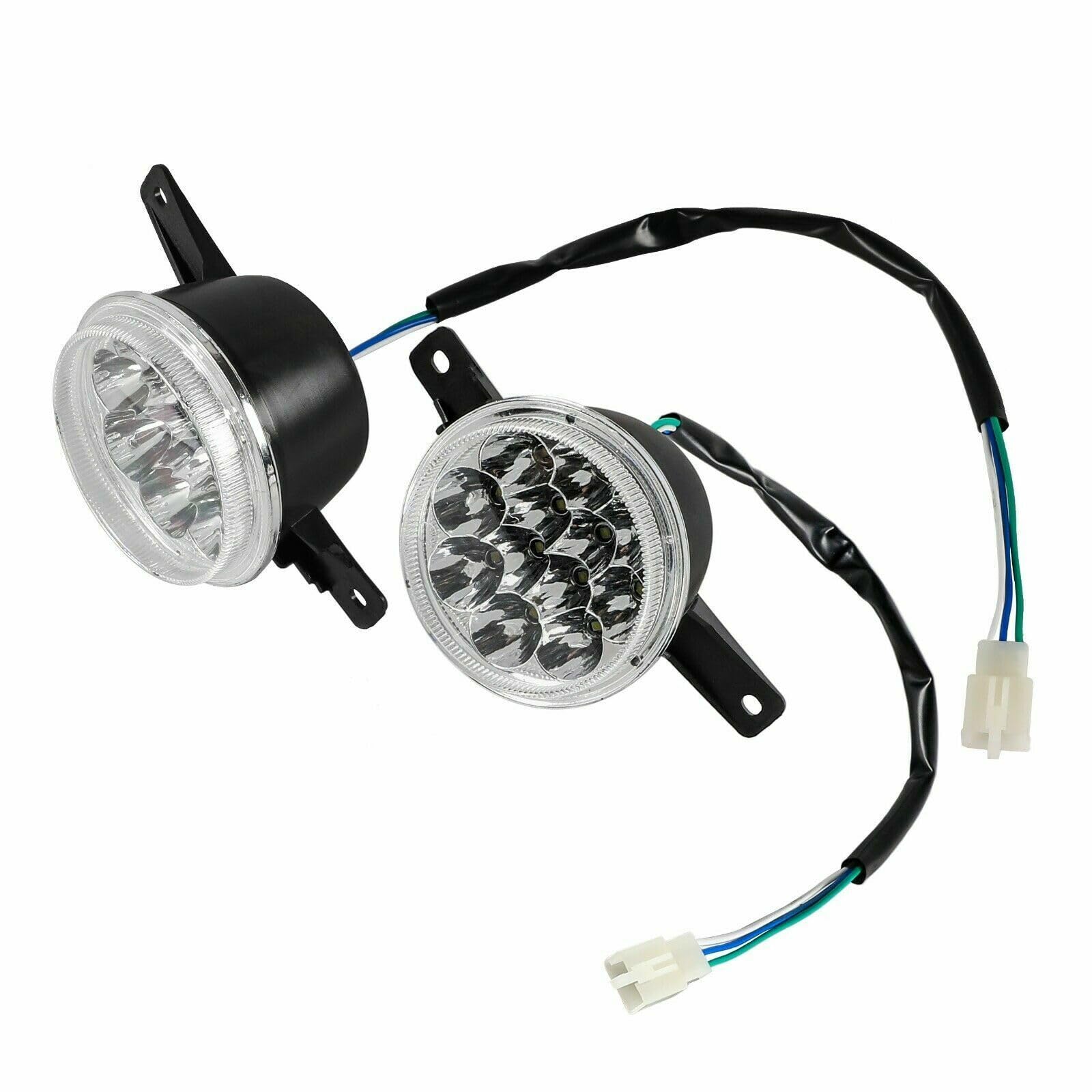 Amazon.com: HARIFOGER 2pcs 12V LED Front Headlight Universal Head Lamp ...