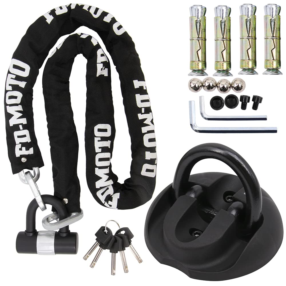 FD-MOTO 1.5M*10mm STEEL Heavy Duty Motorbike Motorcycle Chain Lock ...