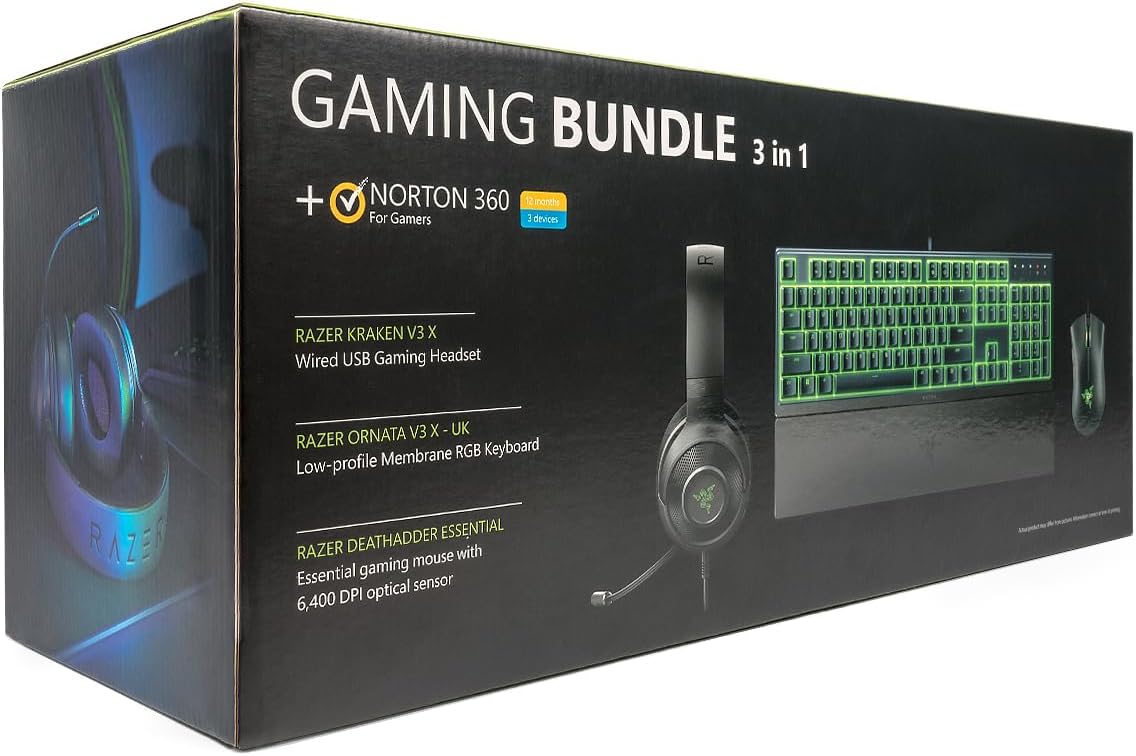 Razer Gaming Bundle: Ornata V3 X Keyboard, Kraken V3 X Headset ...