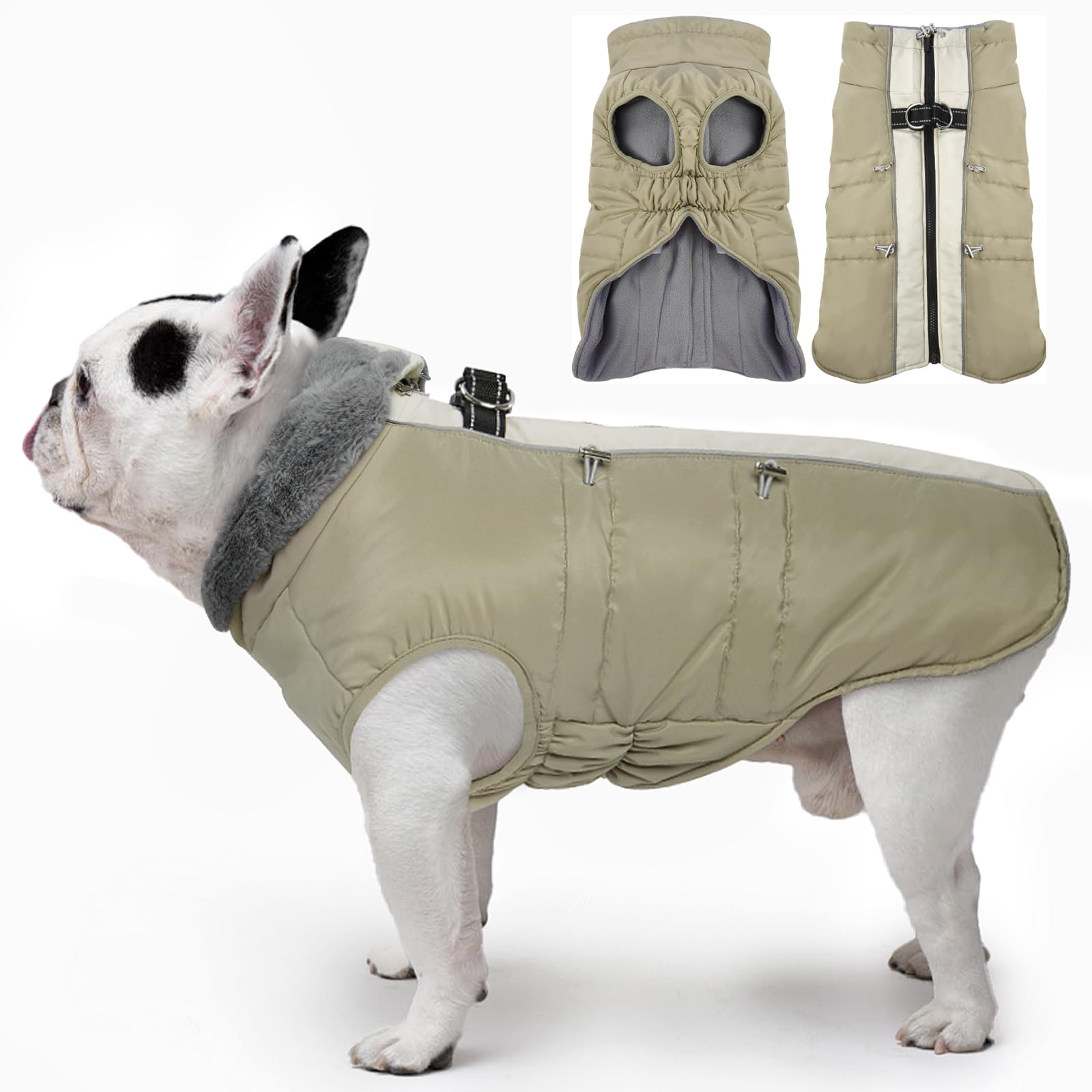 Amazon.com : IKIPUKO Dog Coat Dog Winter Jacket-Large, Warm Zip Up ...
