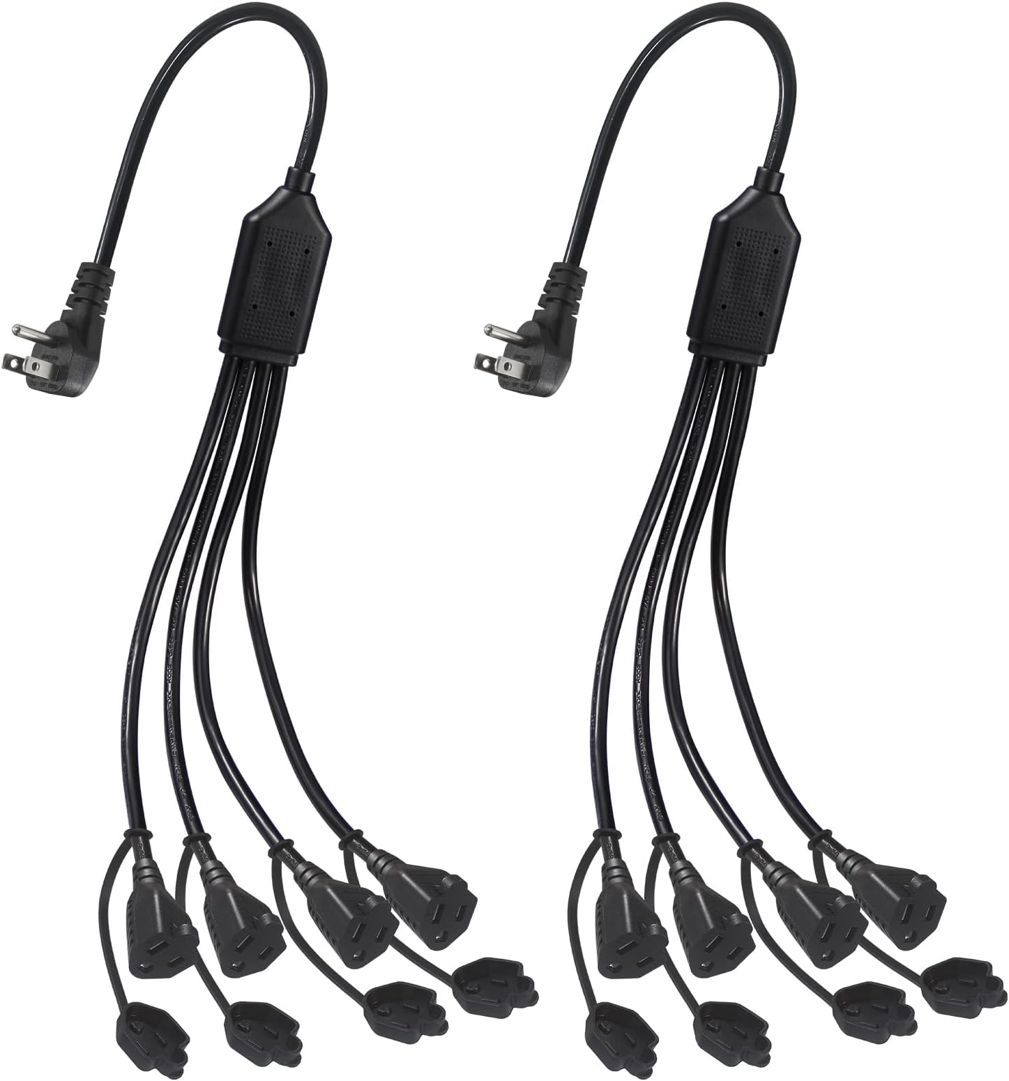 Amazon.com: 4 Way Power Splitter Pack of 5-1 to 4 Extension Cord ...