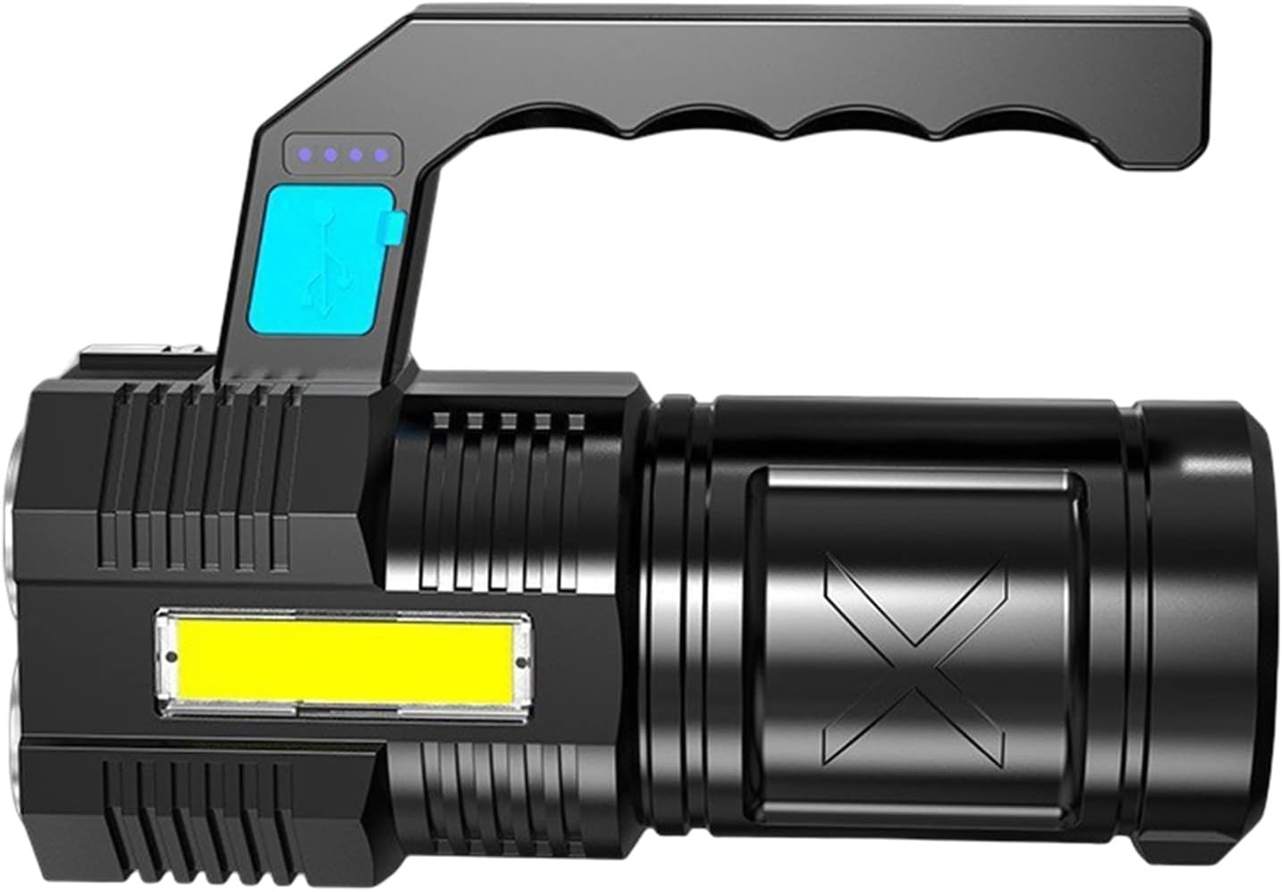 Amazon.com: LED Flashlight Torch Rechargeable COB Spotlight Work Light ...