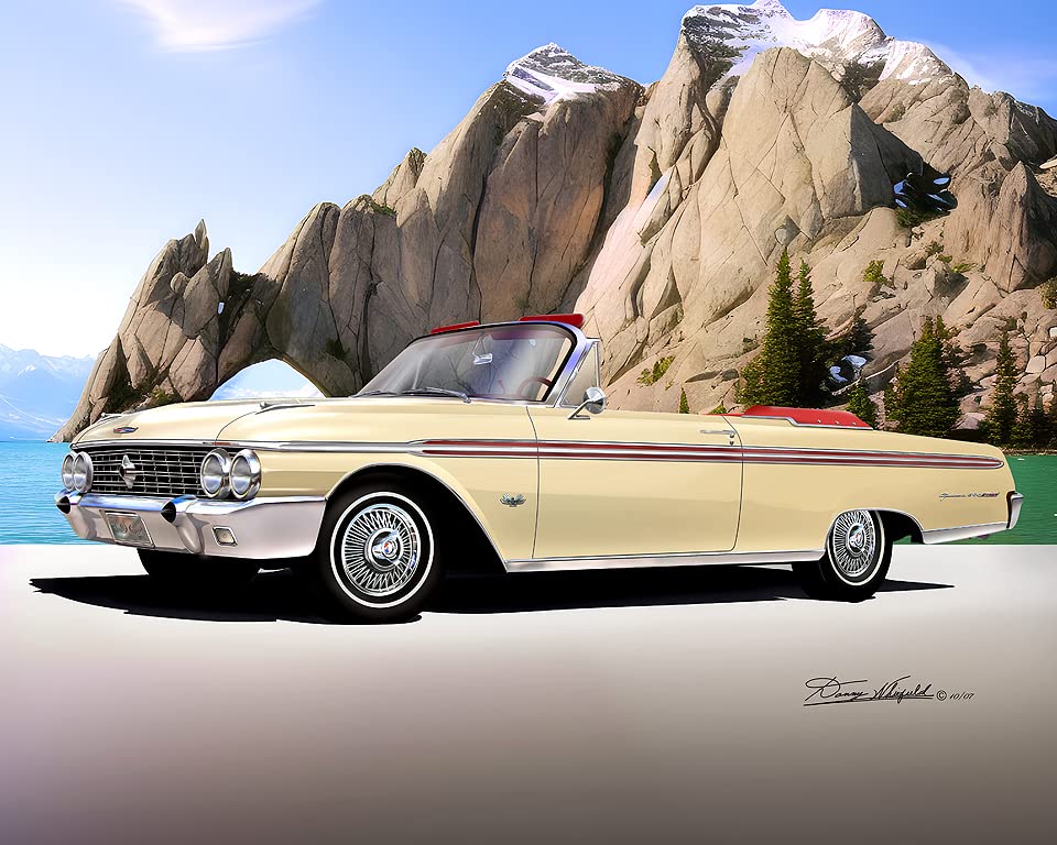 Amazon.com: 1962 Ford Galaxie 500 XL Convertibile - 390 Fine Art Prints ...